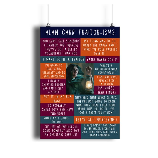 Traitors Wall Art - Etsy UK