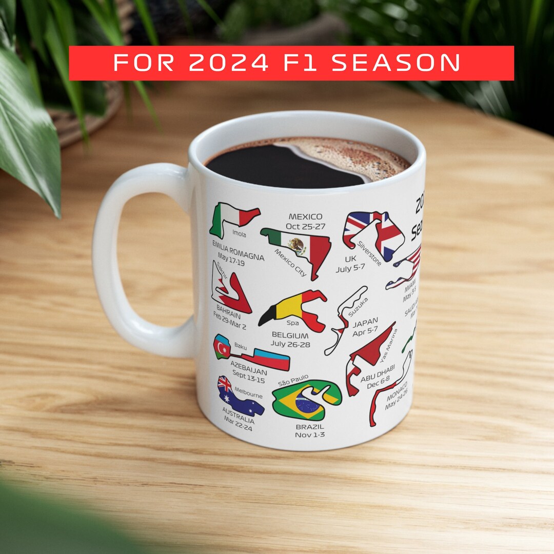 Formula 1 One 2024 Circuits Mug F1 Race Tracks Country Flags - Etsy
