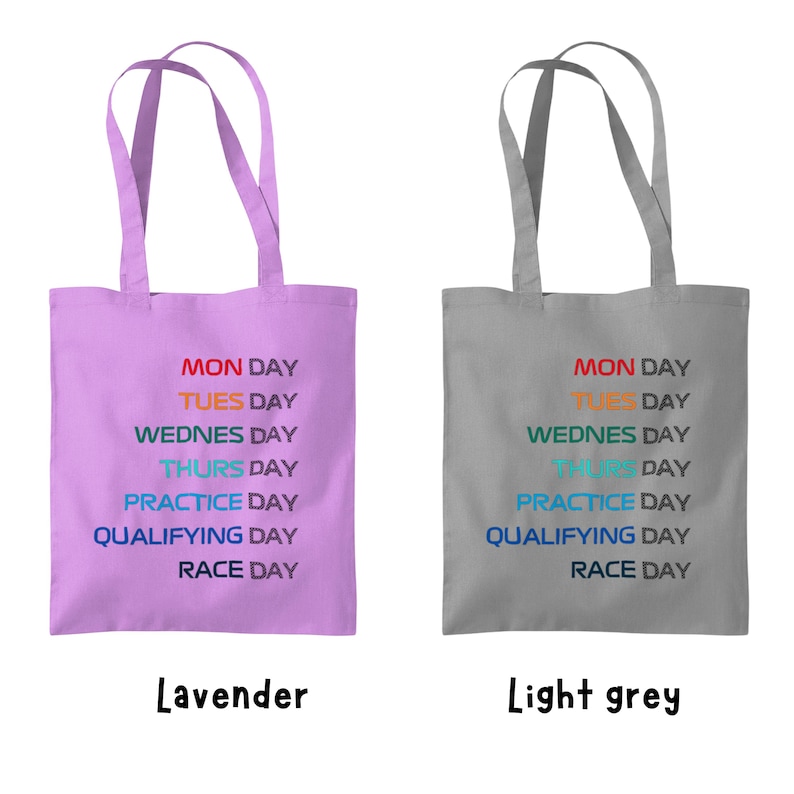 Formula Racing Race Days Tote Bag, Motorsport Reusable Shopper Gift ...