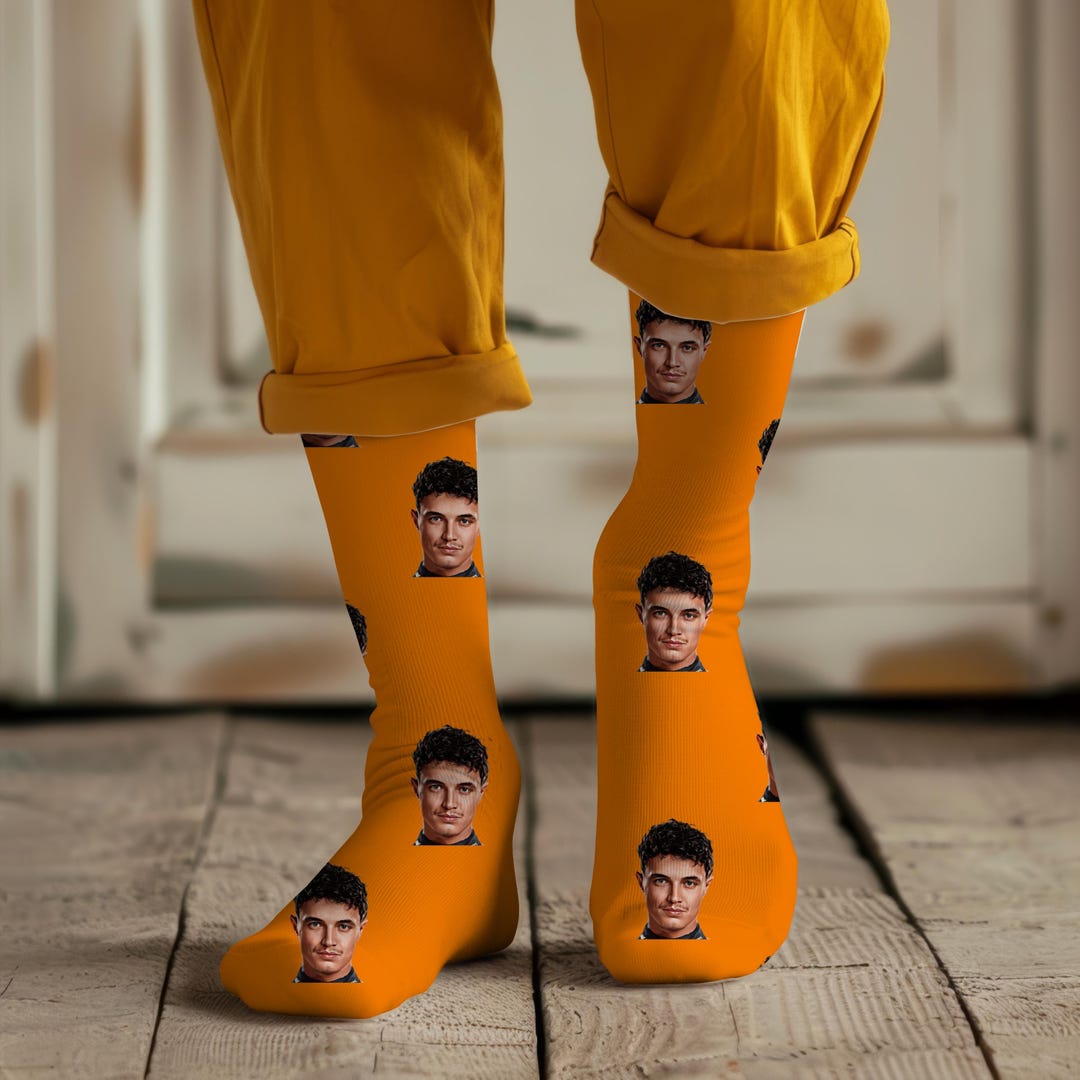 Lando Norris Socks, Formula 2025 Racing Drivers Face, Gift for Him Her ...