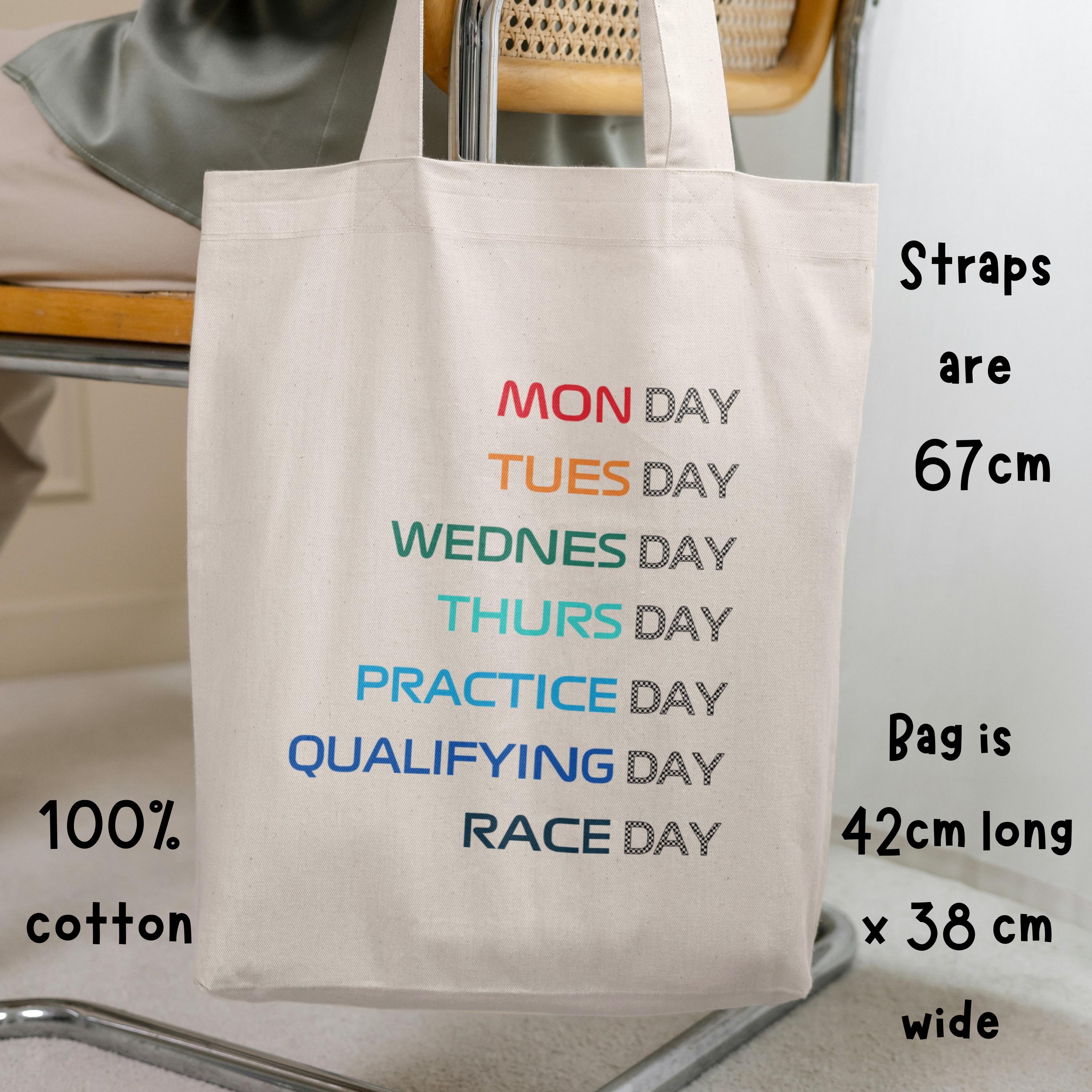 Formula Racing Race Days Tote Bag, Motorsport Reusable Shopper Gift ...