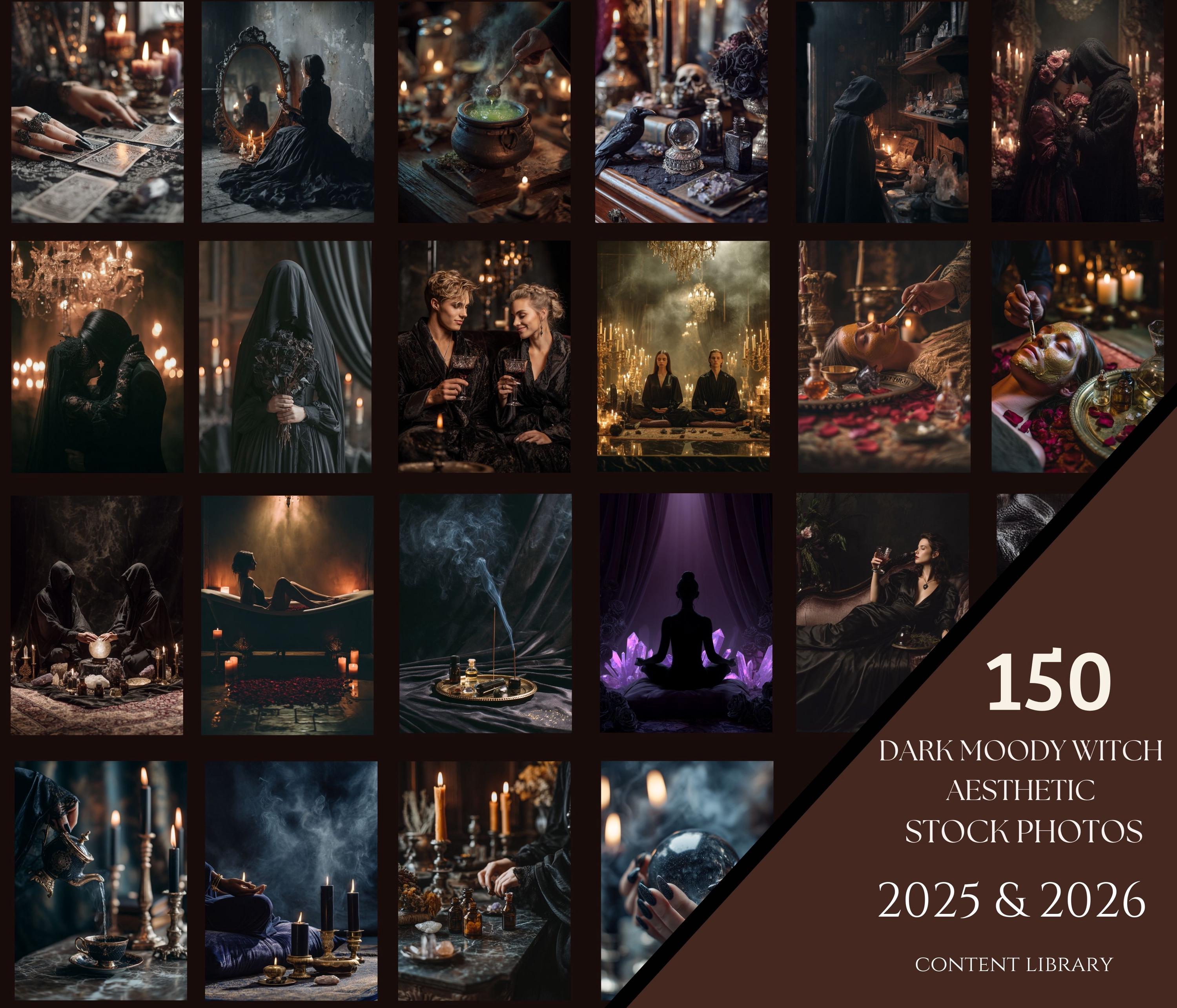 Dark Moody Witchcore Stock Photos, Gothic Halloween Aesthetic Bundle ...