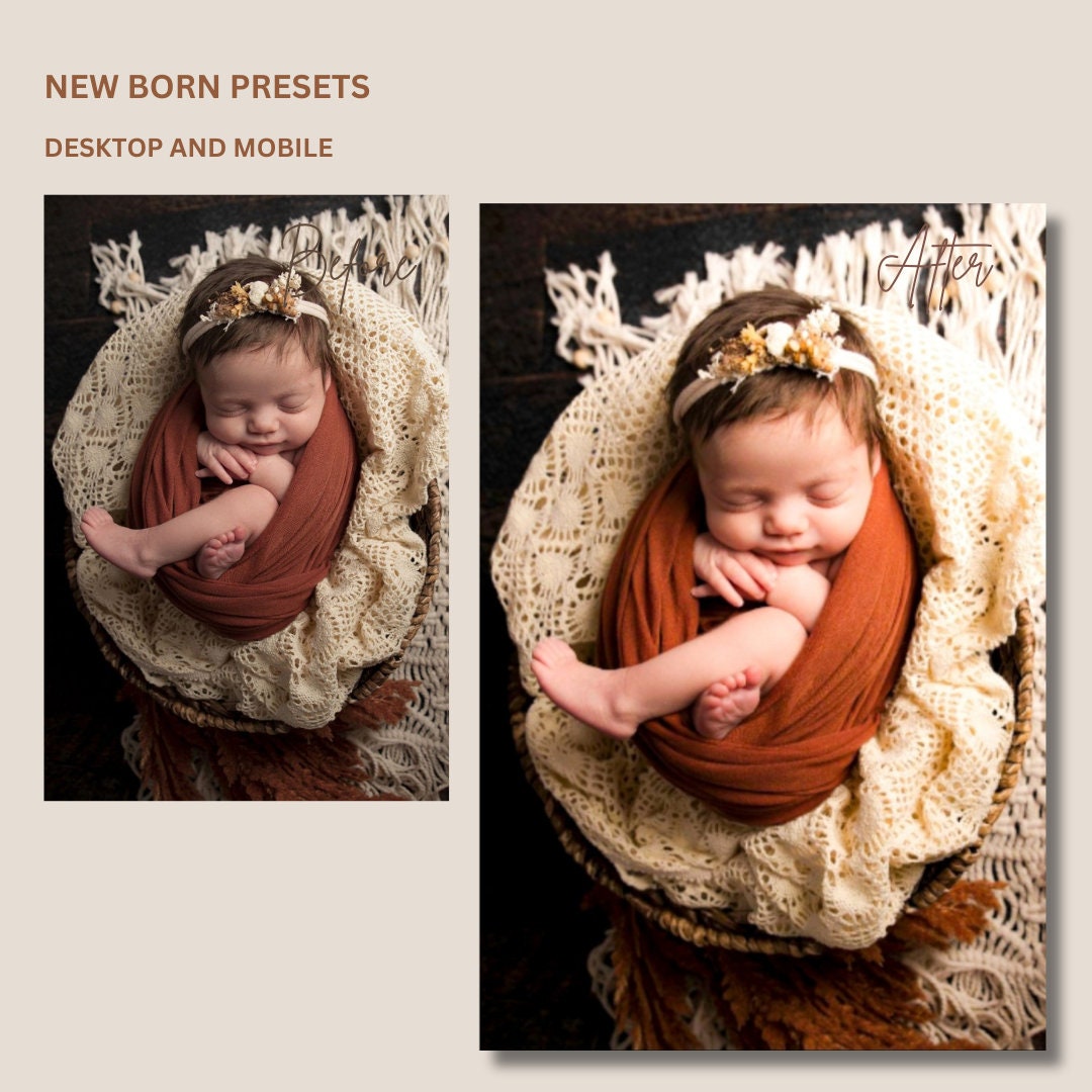 Newborn Photography Presets, Lightroom Presets for Babies, Easy-to-use ...