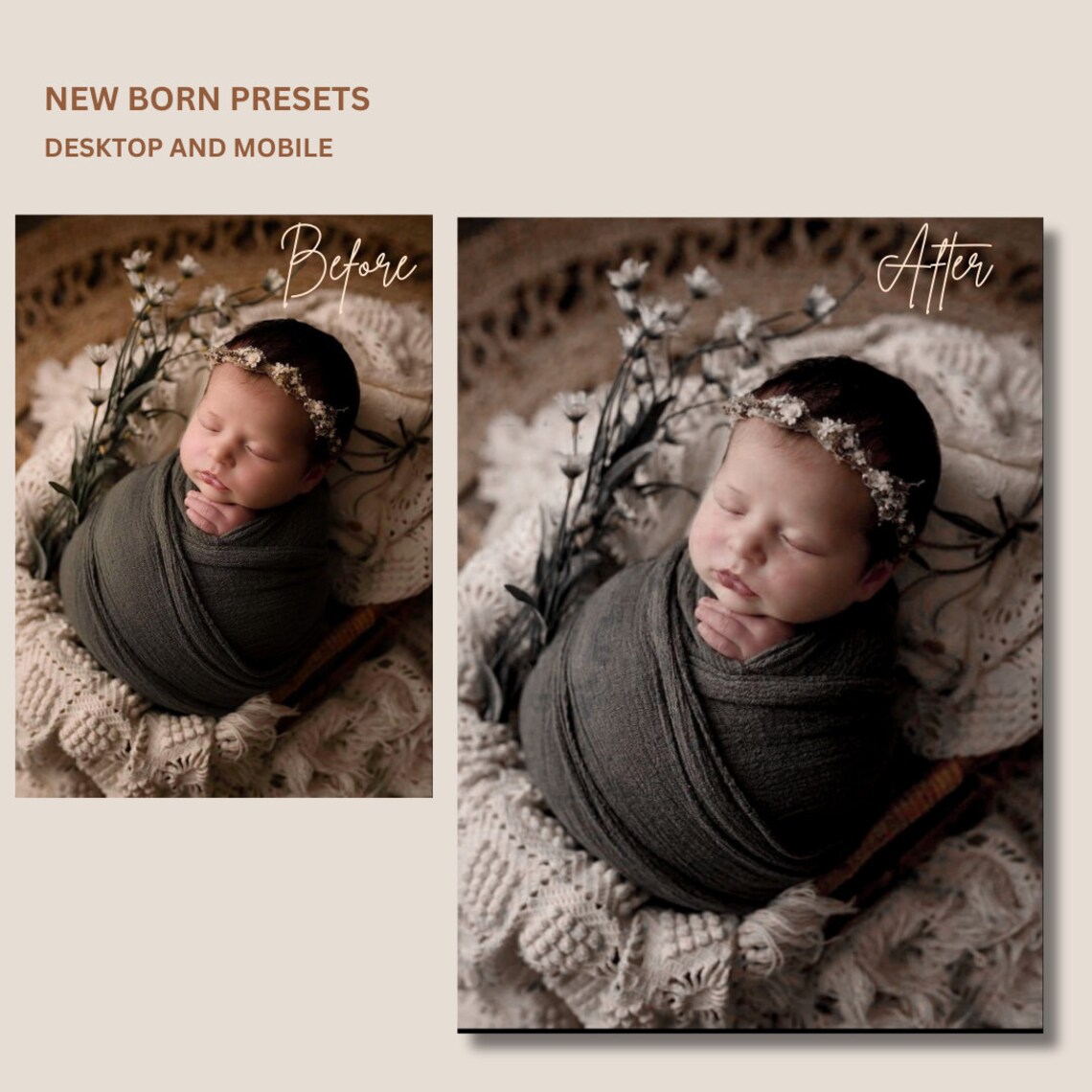 Newborn Photography Presets, Lightroom Presets for Babies, Easy-to-use ...