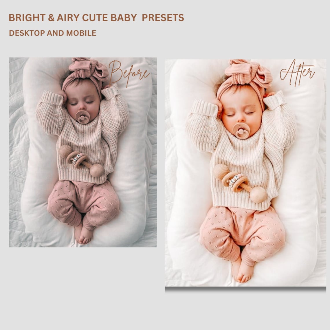 Light and Airy Baby Lightroom Presets | Soft Radiant Newborn Filters ...