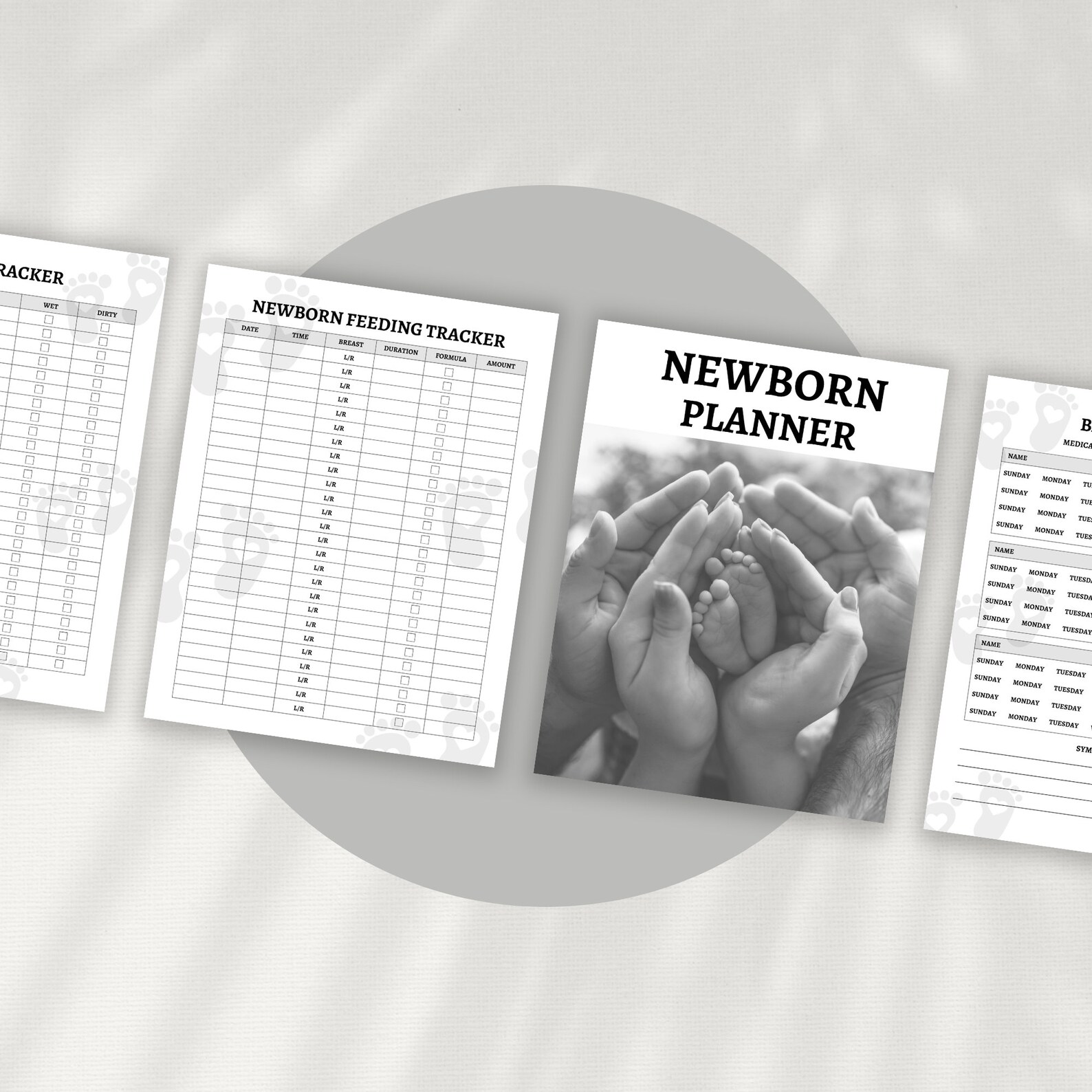 Newborn Planning Kit, Baby Planner, Baby Tracker, New Mom Planner, Baby ...