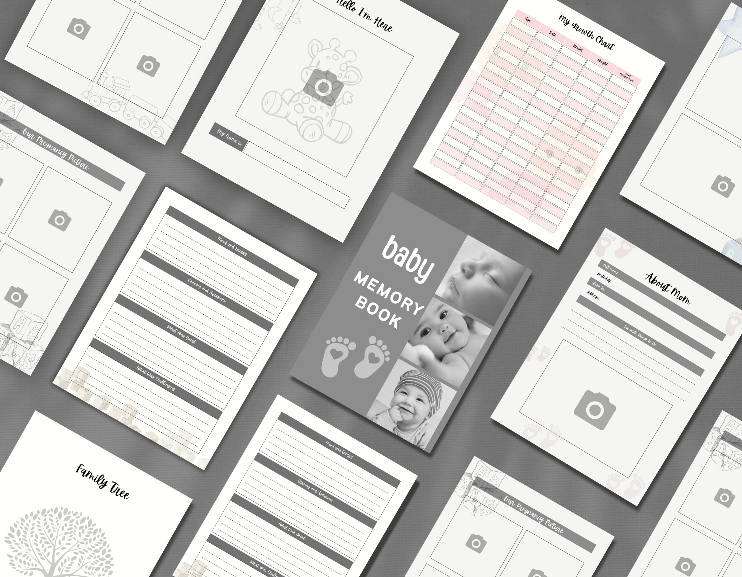 Baby Memory Book for Capturing Every Milestone,printable Baby Book ...
