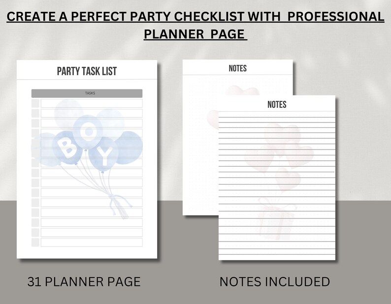 Printable Birthday Planner,birthday Party Organizer, Digital Birthday ...