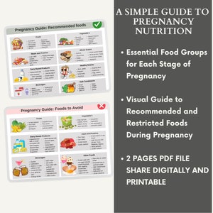 Pregnancy Food Guide, Pregnancy Nutrition List, Recommended Foods ...