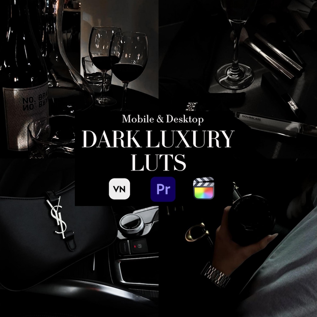 12 Dark Luxury Video Luts ,film-style Color Grading Luts for Final Cut ...