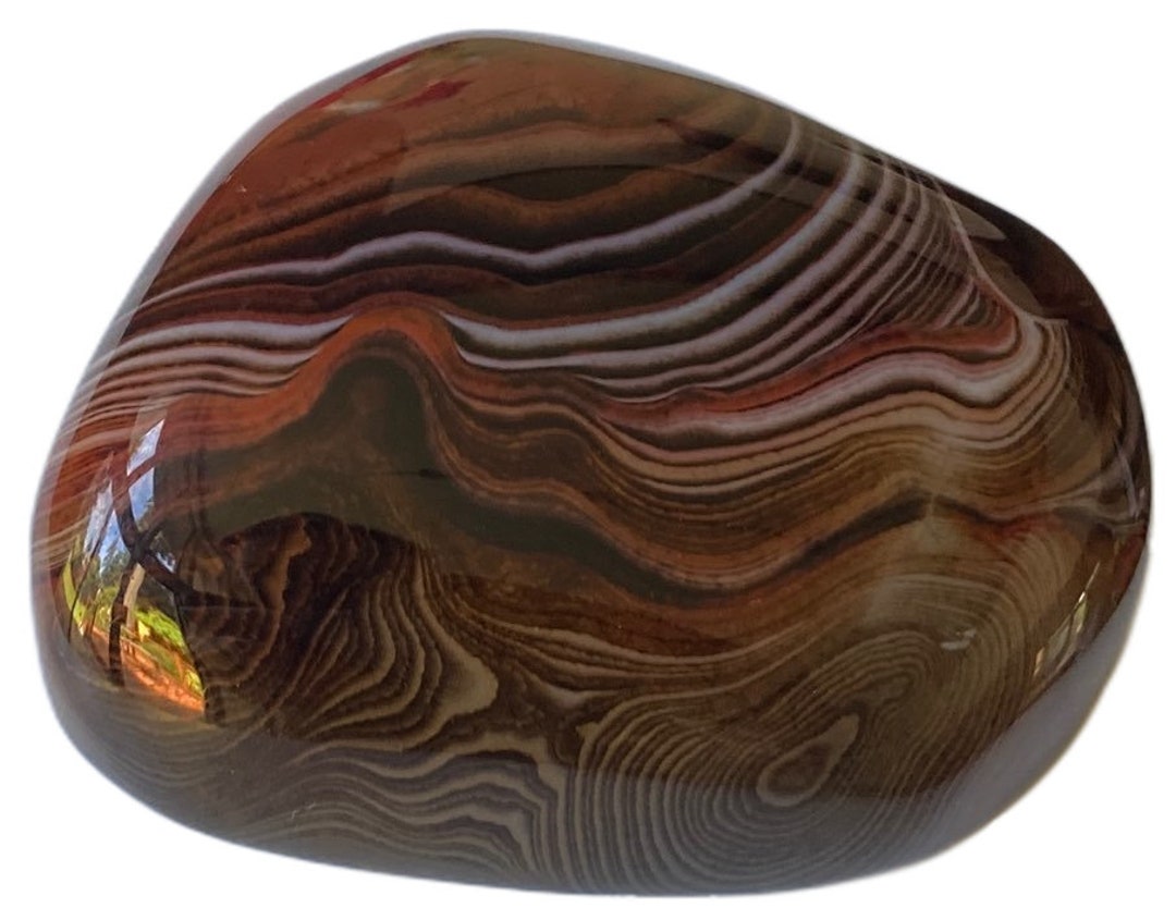 Desert Dawn's Celestial Symphony on a Natural Agate Resembles the ...