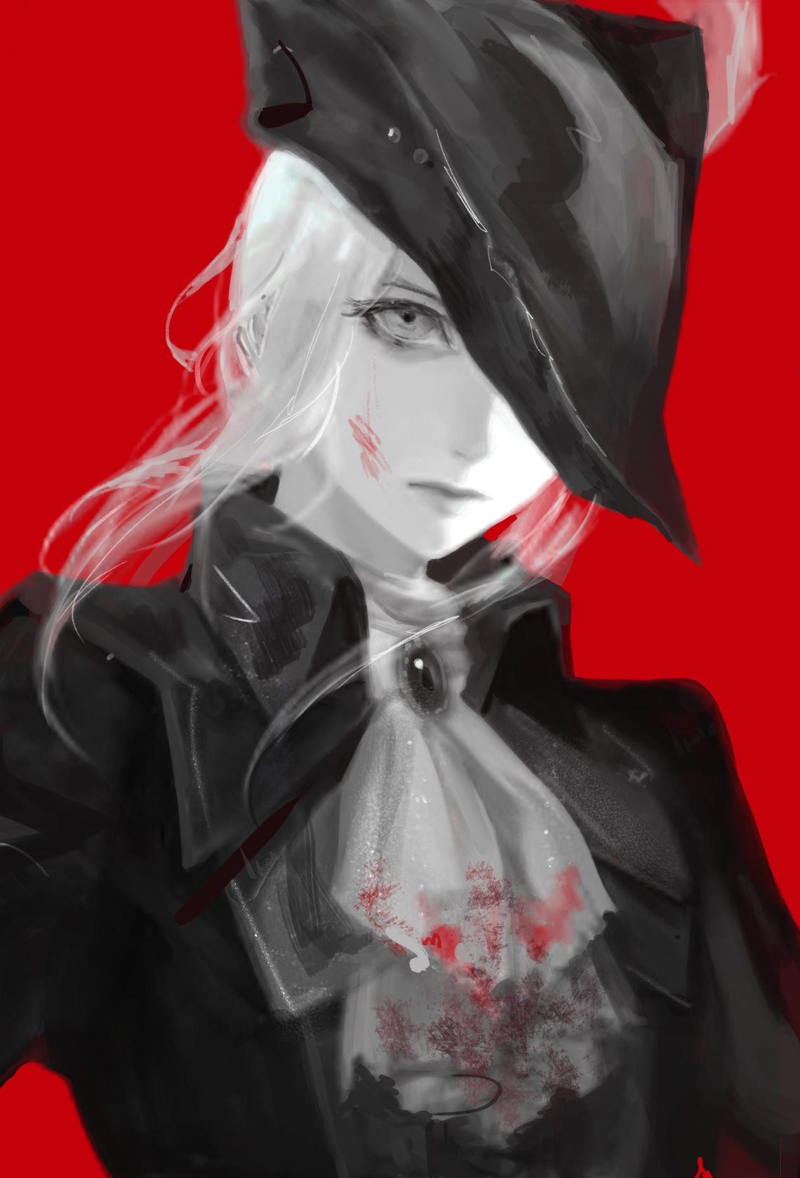 Bloodborne Lady Maria Fanart Art Print – 4x6" Canvas Texture Print - Etsy