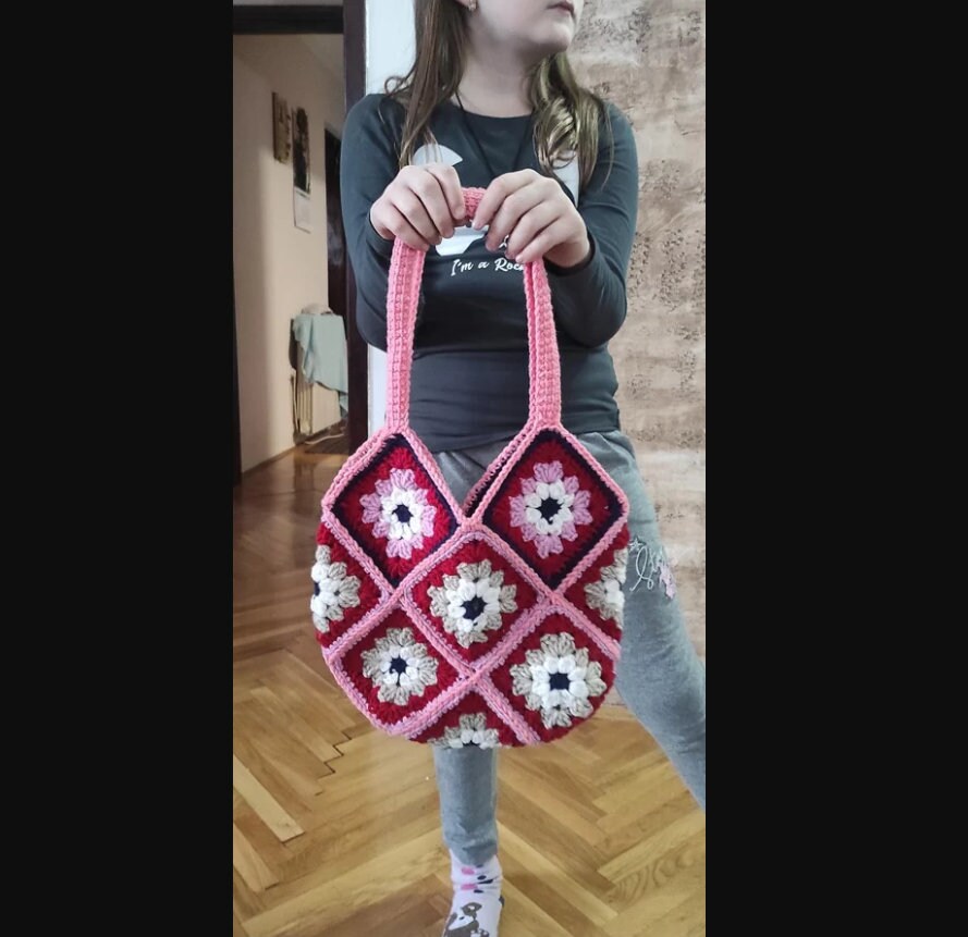 Granny Square Purse Pattern Granny Square Knitted Bag Pattern PDF - Etsy