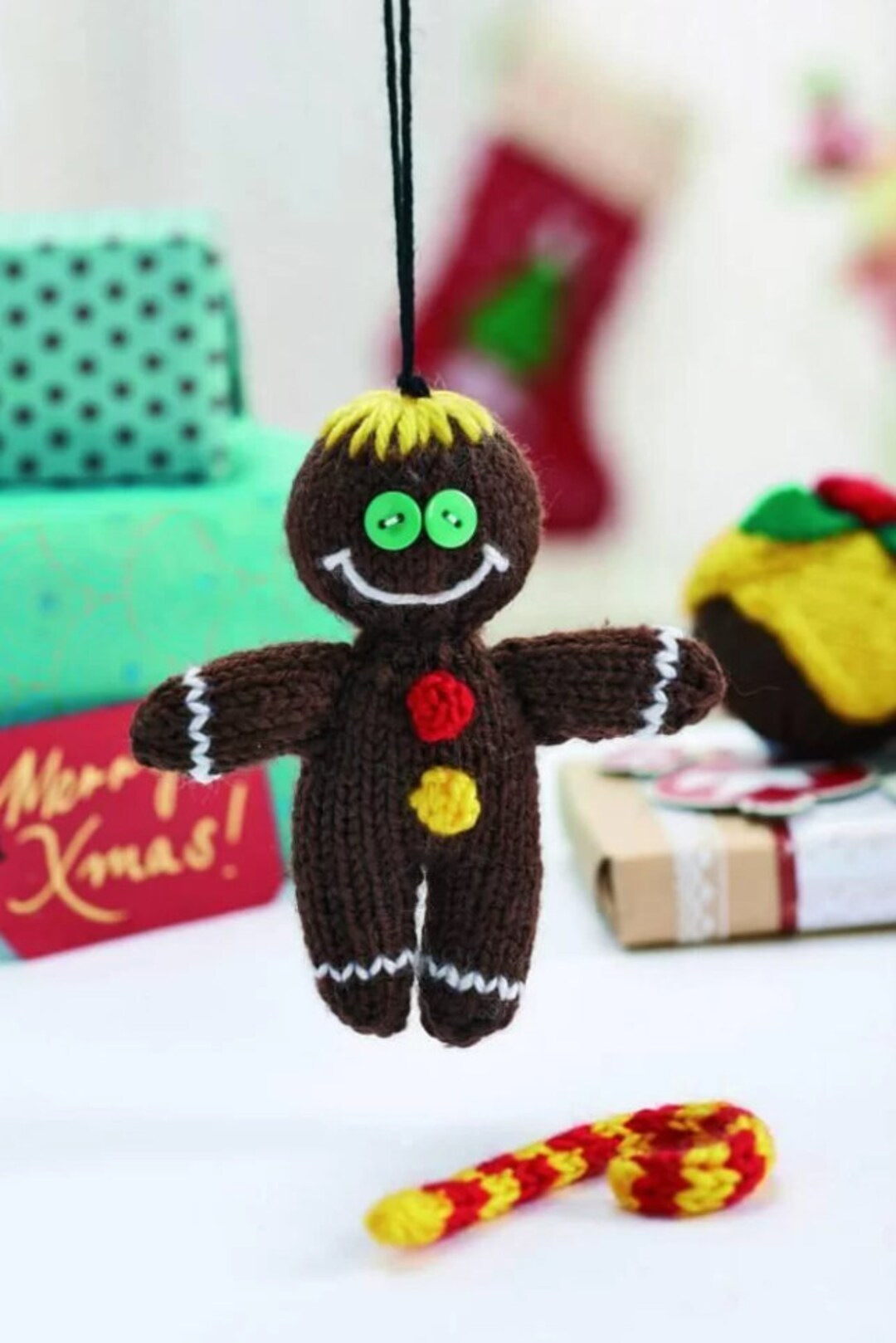 Christmas Gingerbread Man Knitting Pattern - Etsy