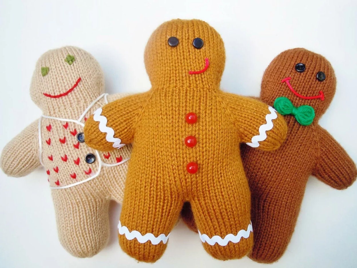 Gingerbreads Boy Gingerbread Man Knitting Pattern - Etsy