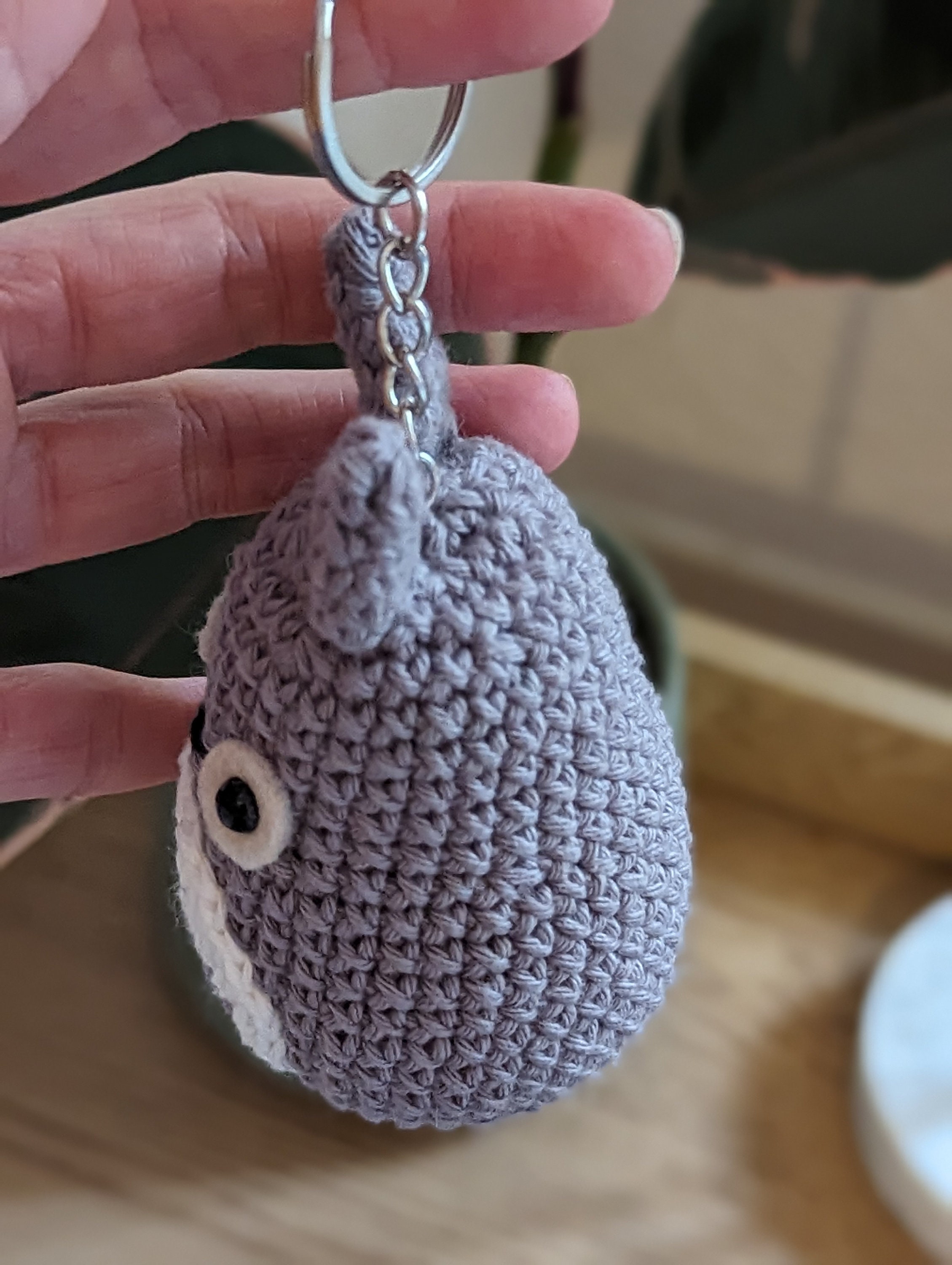 Totoro Key Ring, Crochet Ghibli Plush - Etsy