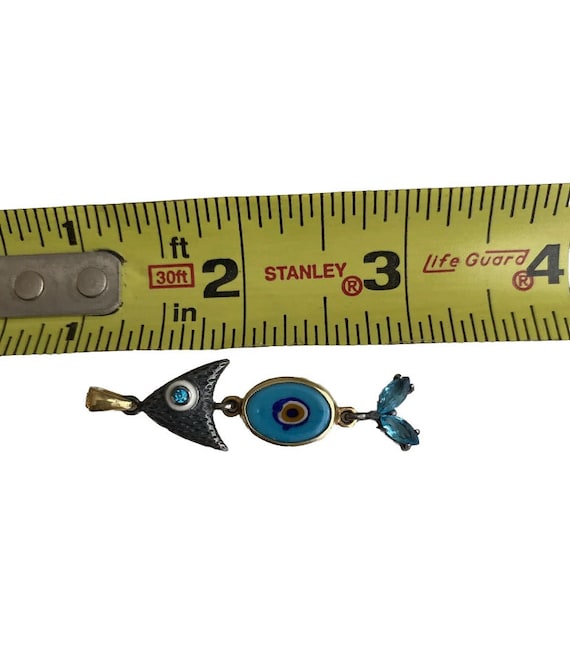 Turkish Evil Eye Fish Charm - Gem