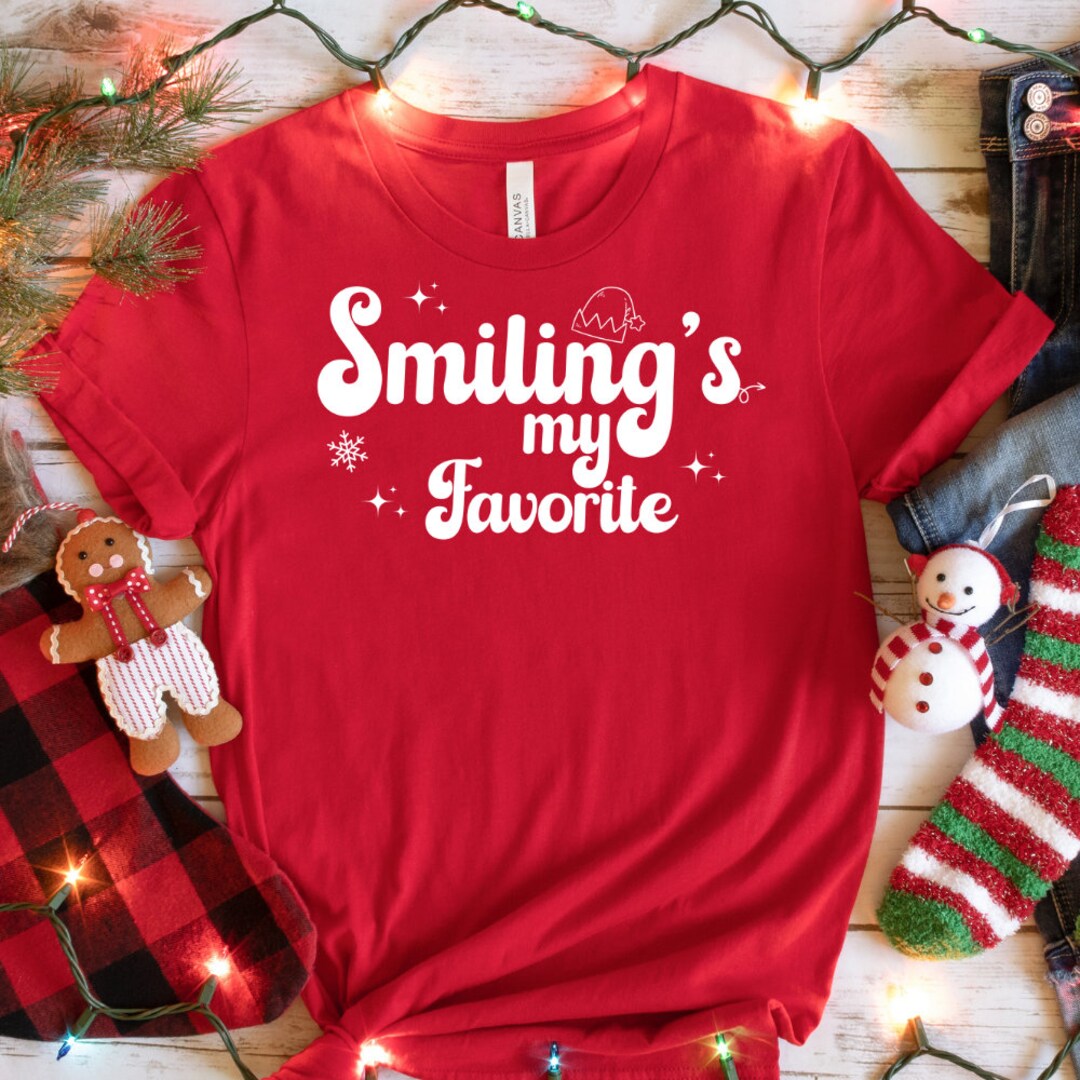 Smilings My Favorite Elf Quote Christmas Shirt, Christmas Shirt, Women ...