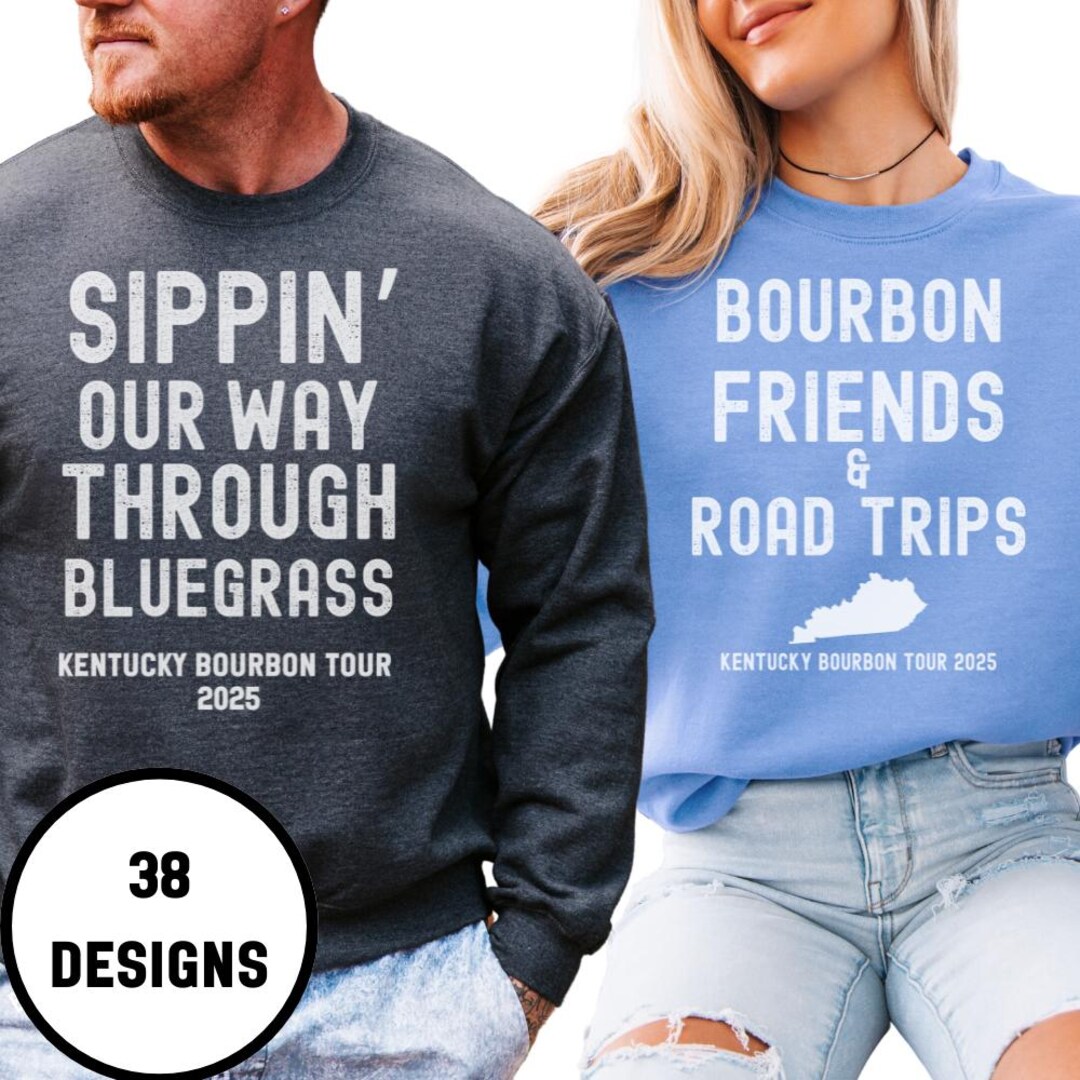 Personalized Bourbon Trail Crew Sweatshirt 38 Designs Custom Trip Name ...