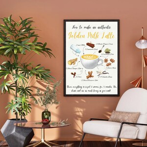 Golden Milk Latte Poster - Etsy
