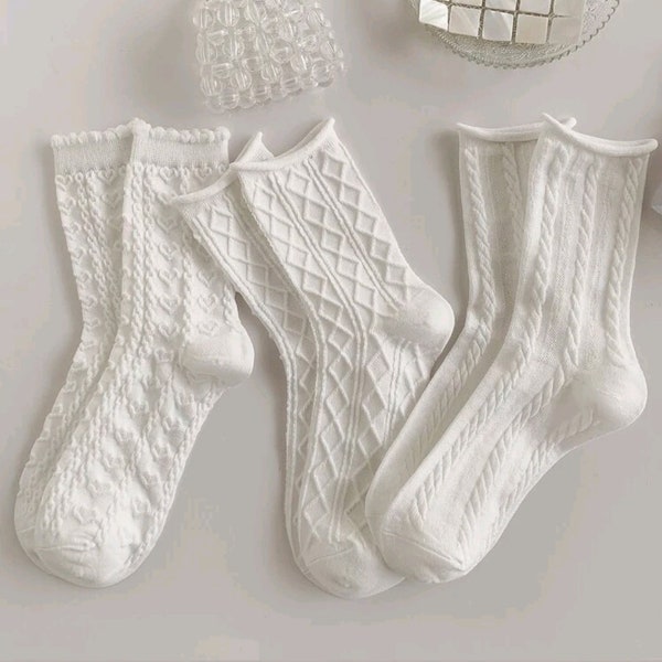 Cable Knit Socks - Etsy