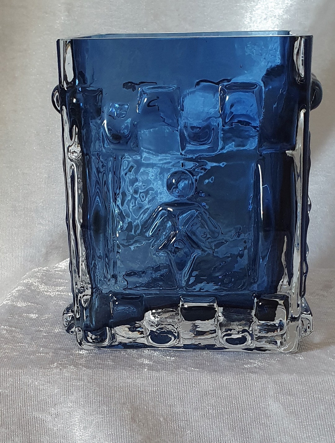 Vintage Swedish Josef Scott for Smalandshyttan Blue Gray Glass - Etsy