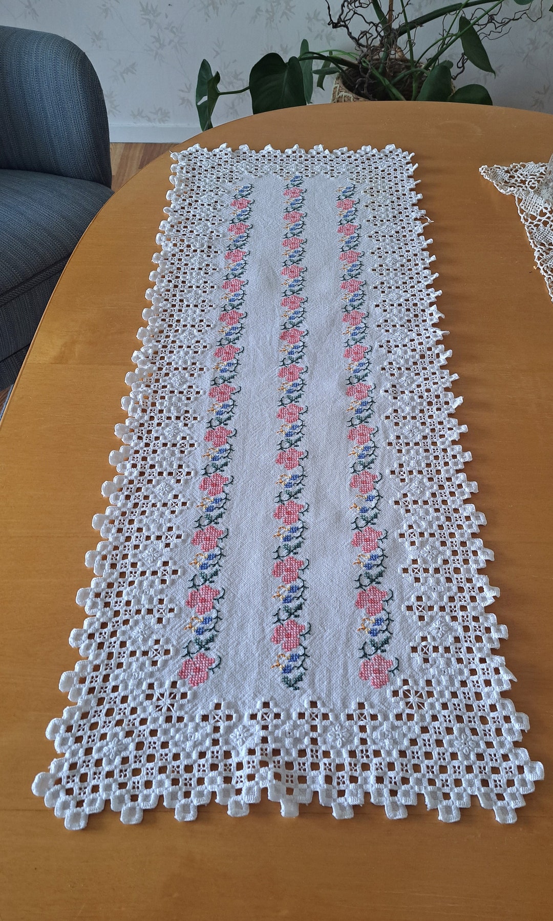 A Hand-embroidered Hardanger Cloth - Etsy