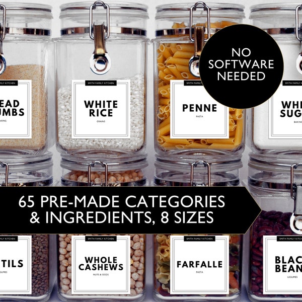 Printable Pantry Labels - Etsy