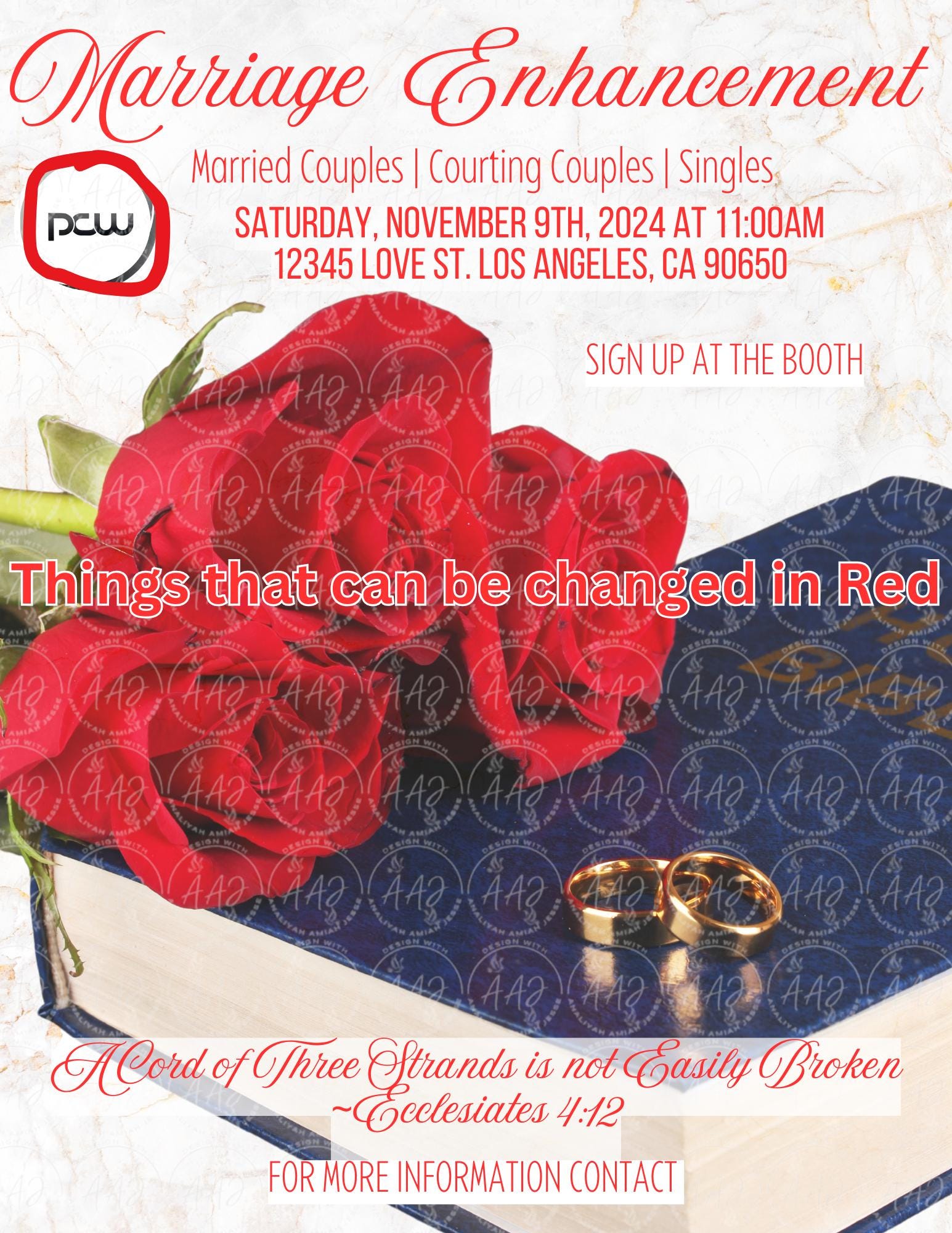 Religious Marriage Ministry Flyer Digital Template (8.5inx11in) - Etsy