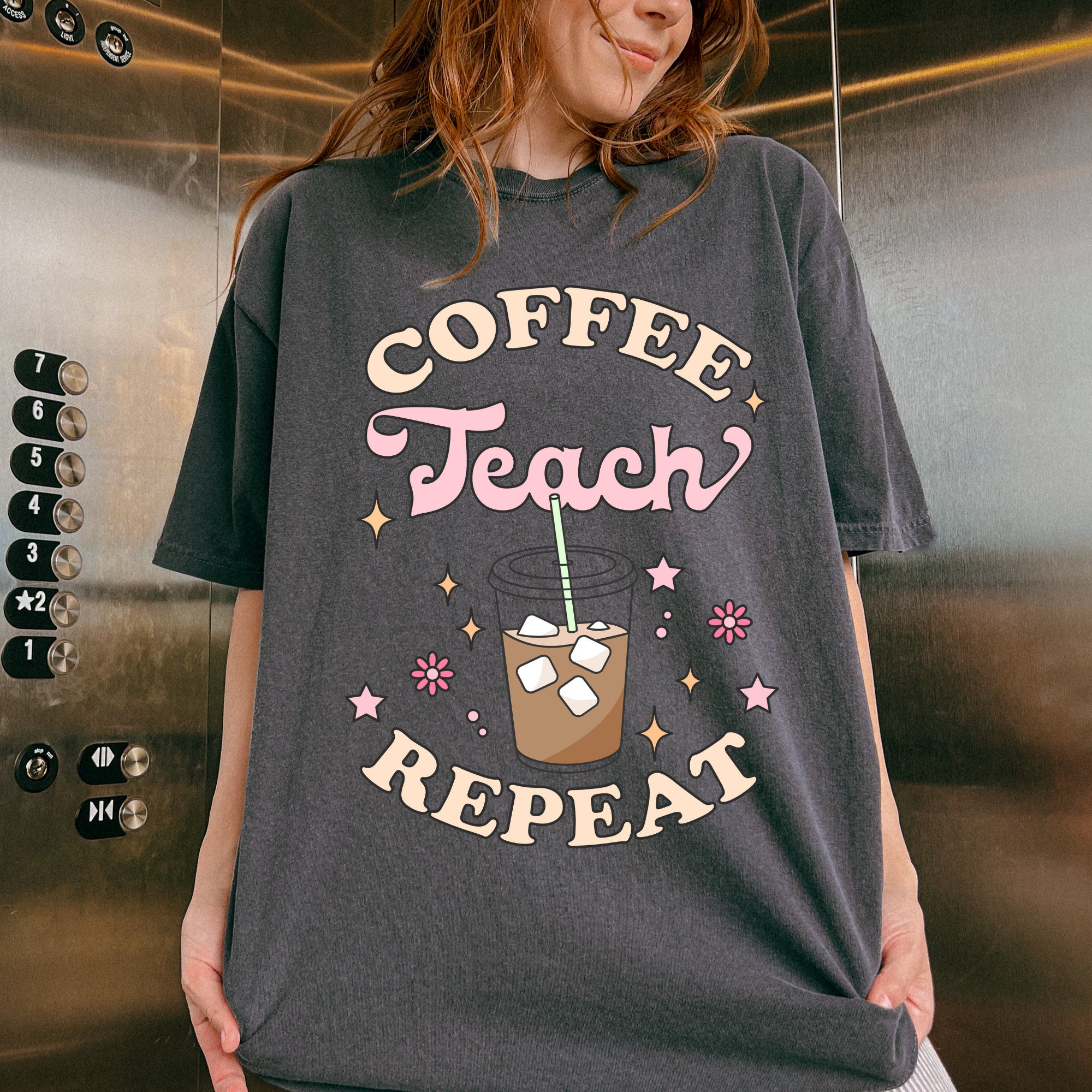 Coffee Teach Repeat Svg Png, Iced Coffee Png, Cool Teacher Svg, Teacher ...