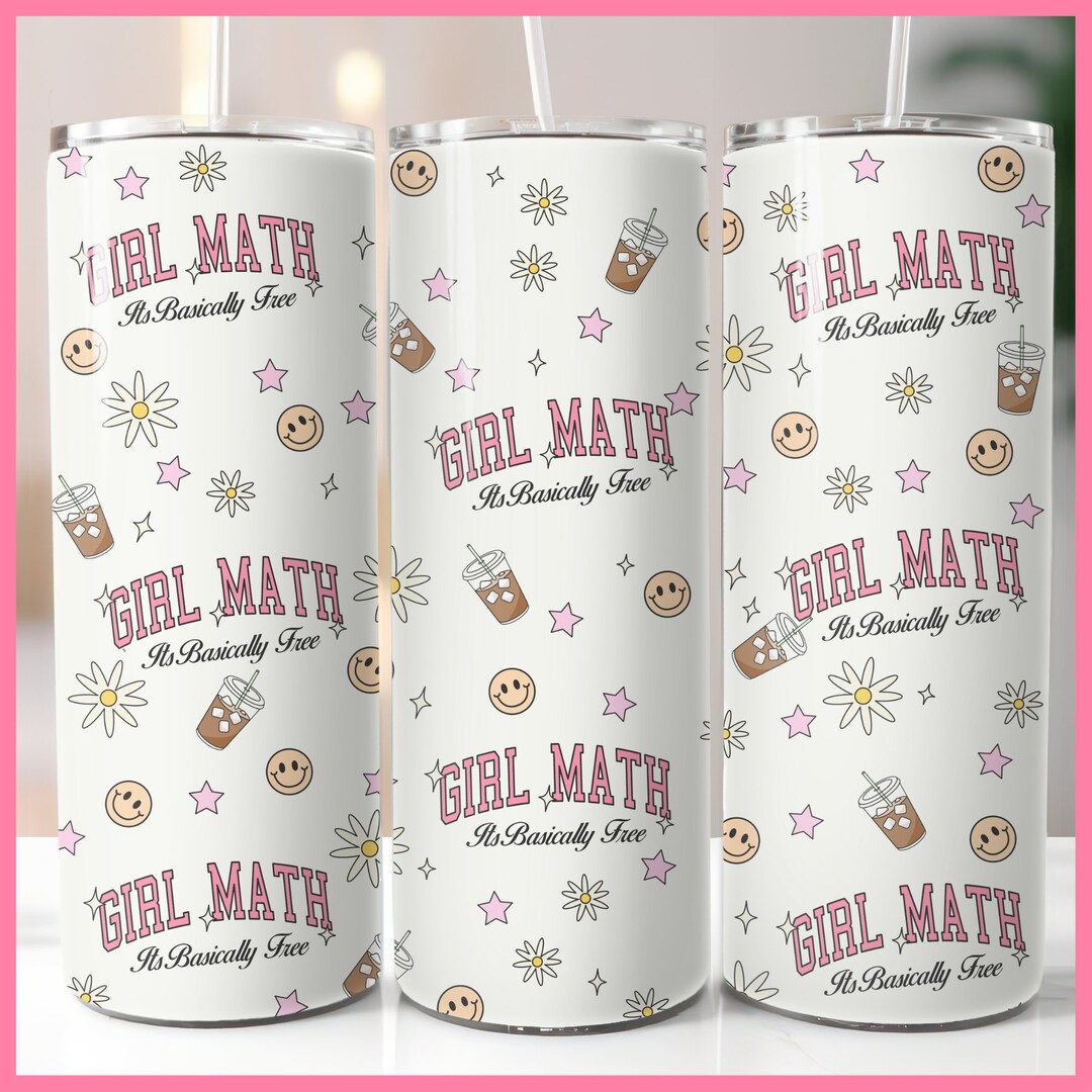Girl Math Honors Student 20 Oz Skinny Tumbler Pack, Girl Math Shirt ...