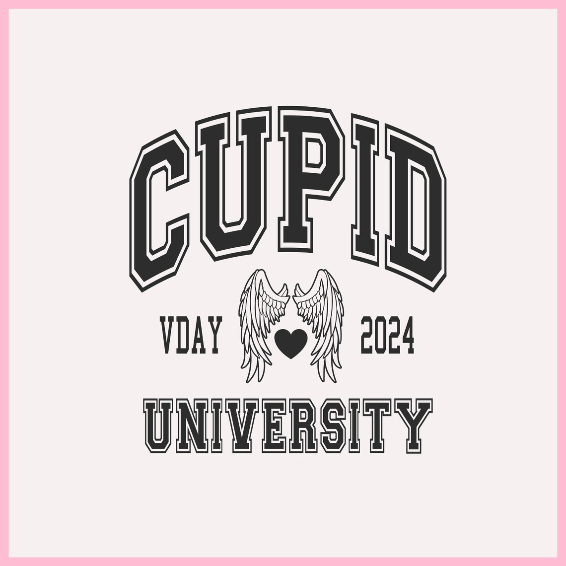 Cupid University Svg, Lover Svg, Valentine Vibes Svg, Heart Love ...