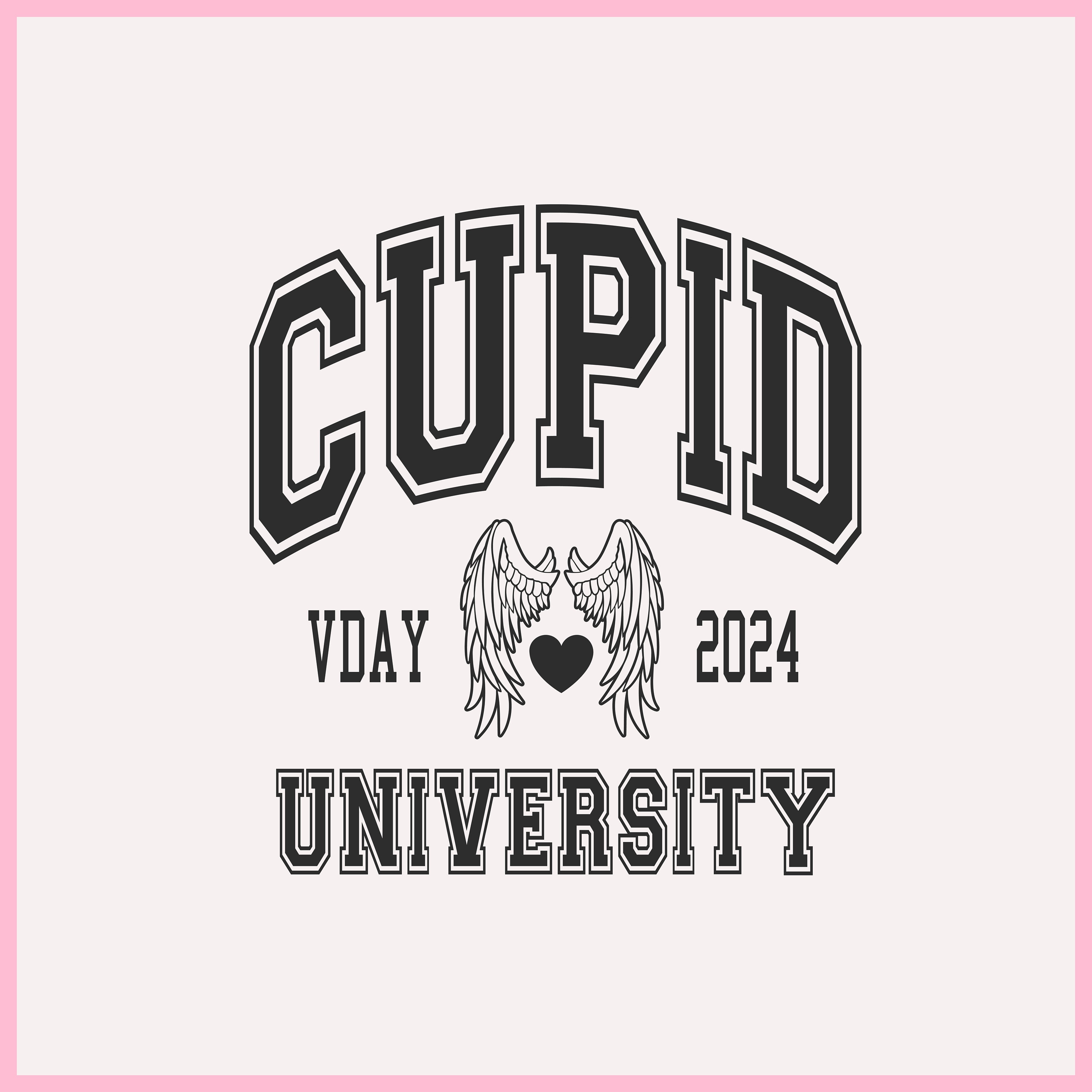Cupid University Svg, Lover Svg, Valentine Vibes Svg, Heart Love ...