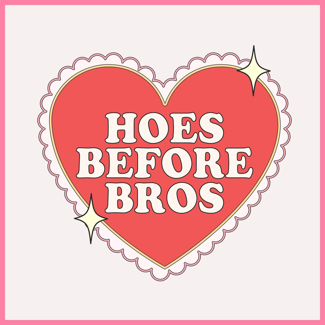 Hoes Before Bros Svg Png, Valentines Groovy Retro Png, Valentine Vibes ...