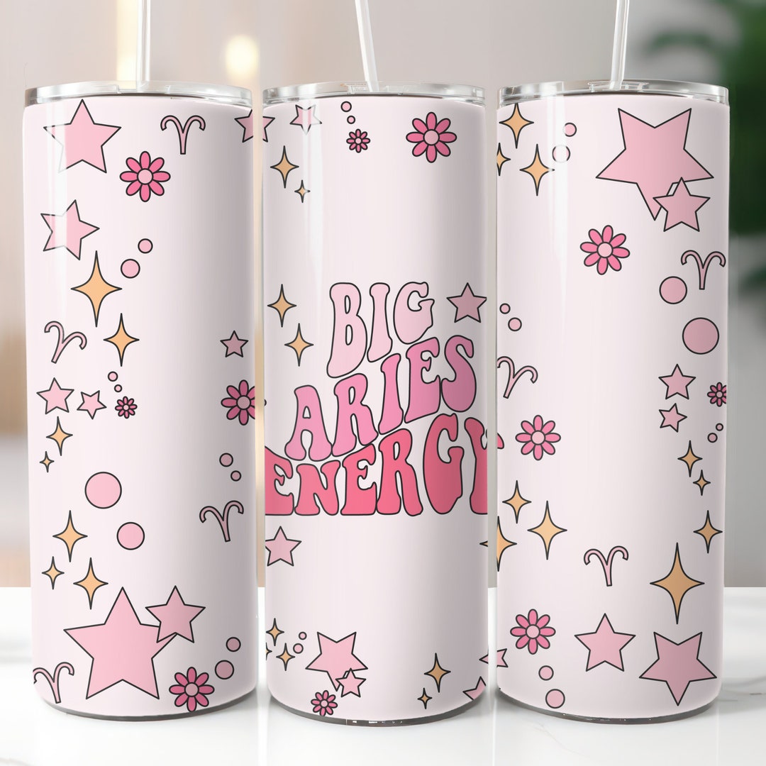Big Aries Energy Skinny Tumbler Wrap for Sublimation, Astrology ...