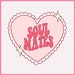 Soul Mate Heart Svg Png, Retro Trendy Soul Mates Png, Valentine Vibes ...