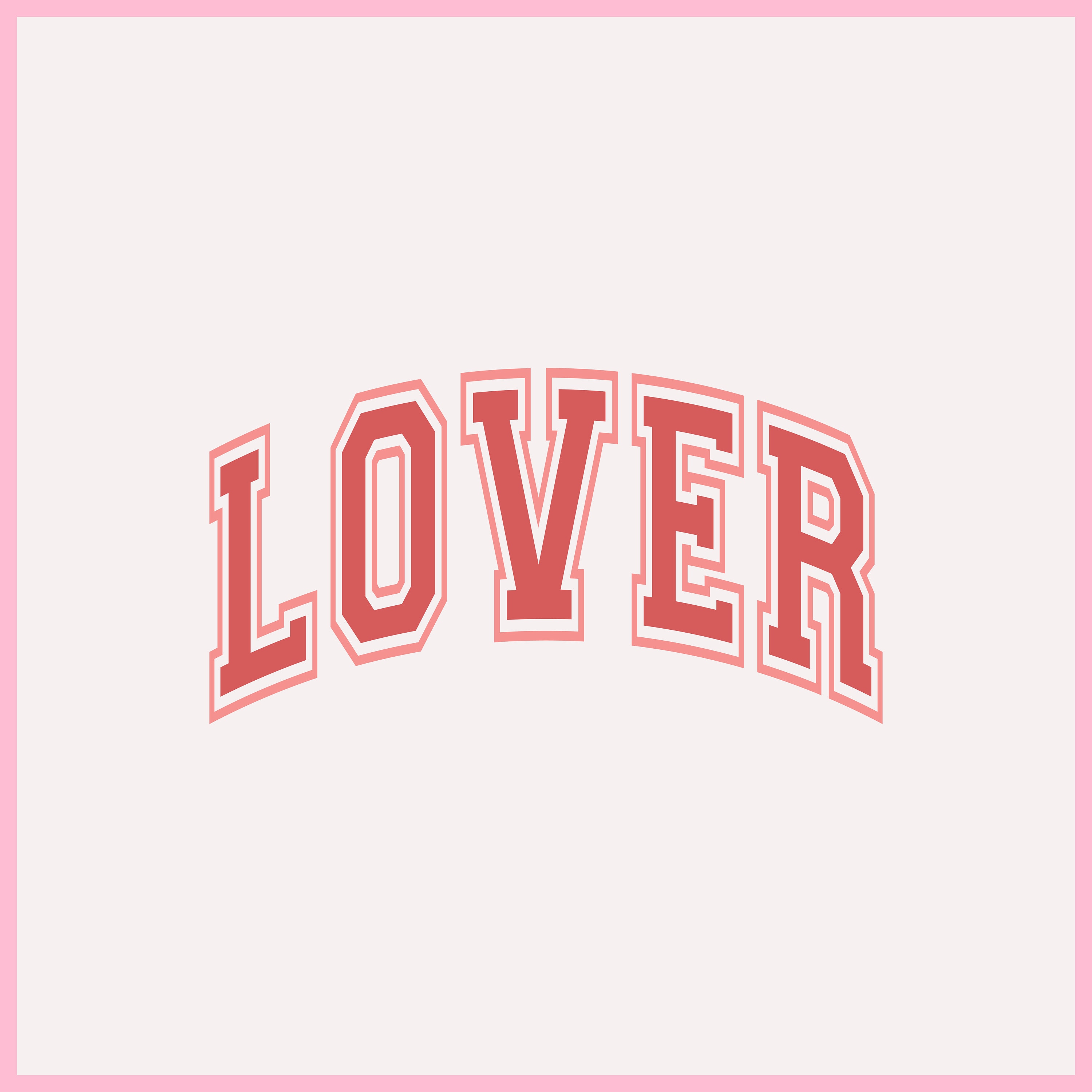 Lover Svg, Lover Valentine Png, Trendy Aesthetic Lover College Font Svg ...