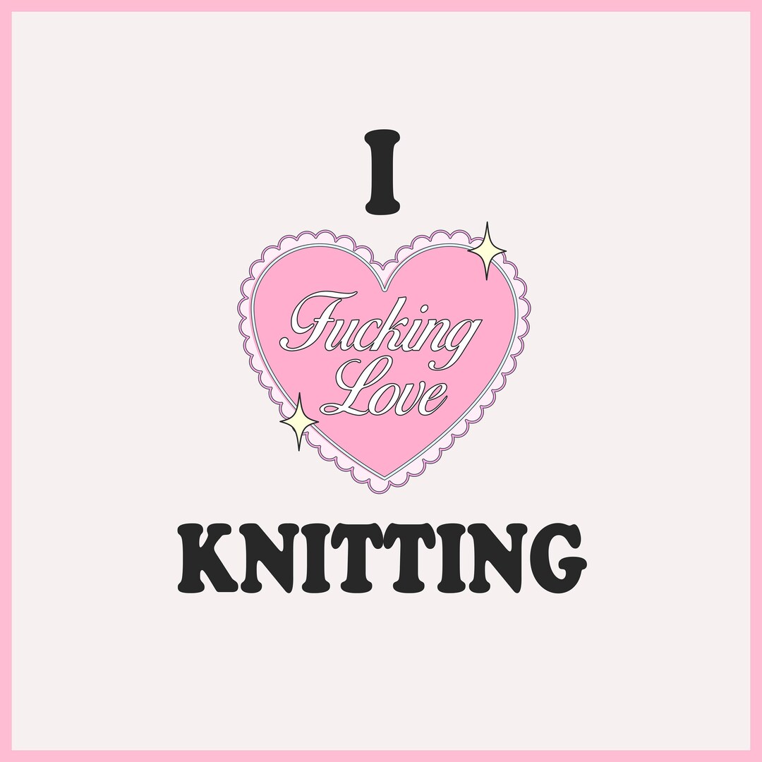 I Love Knitting Svg Png, Cute Knitting Sticker Png, Knitting Lovers Png ...