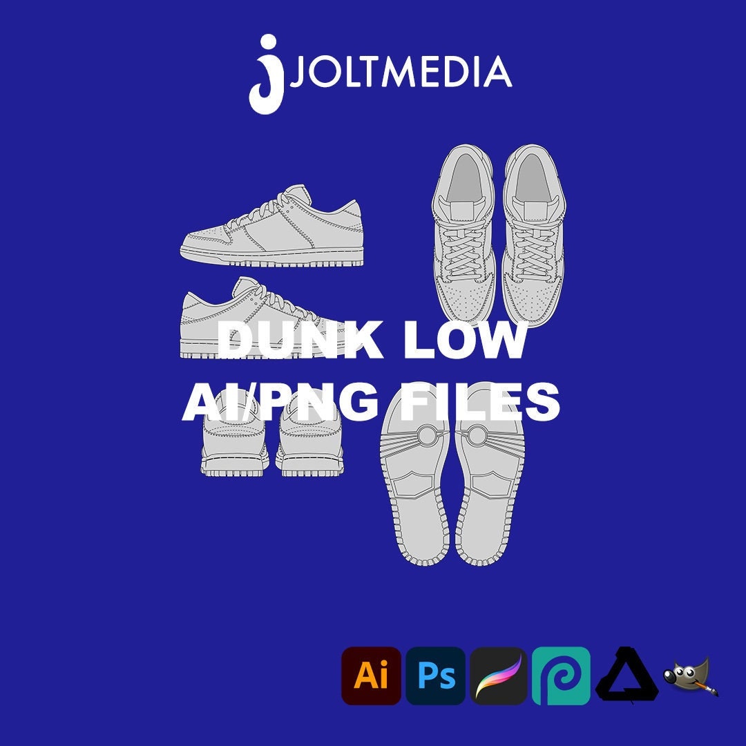 Dunk Low Mockup Vector Illustrator Mockup Procreate - Etsy