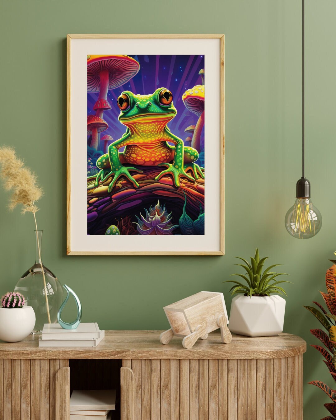 Trippy Frog Digital Art. Psychedelic and Colorful. - Etsy