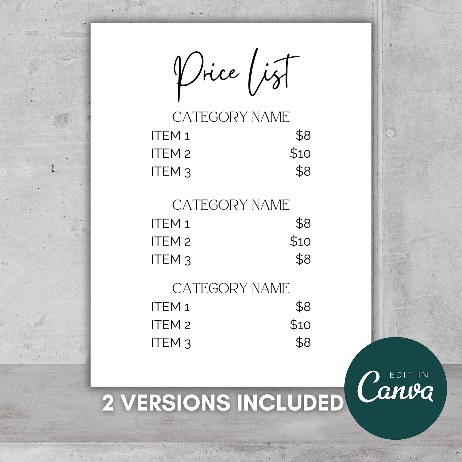 Price List for Craft Fairs, Price List for Candles, Price List Market ...