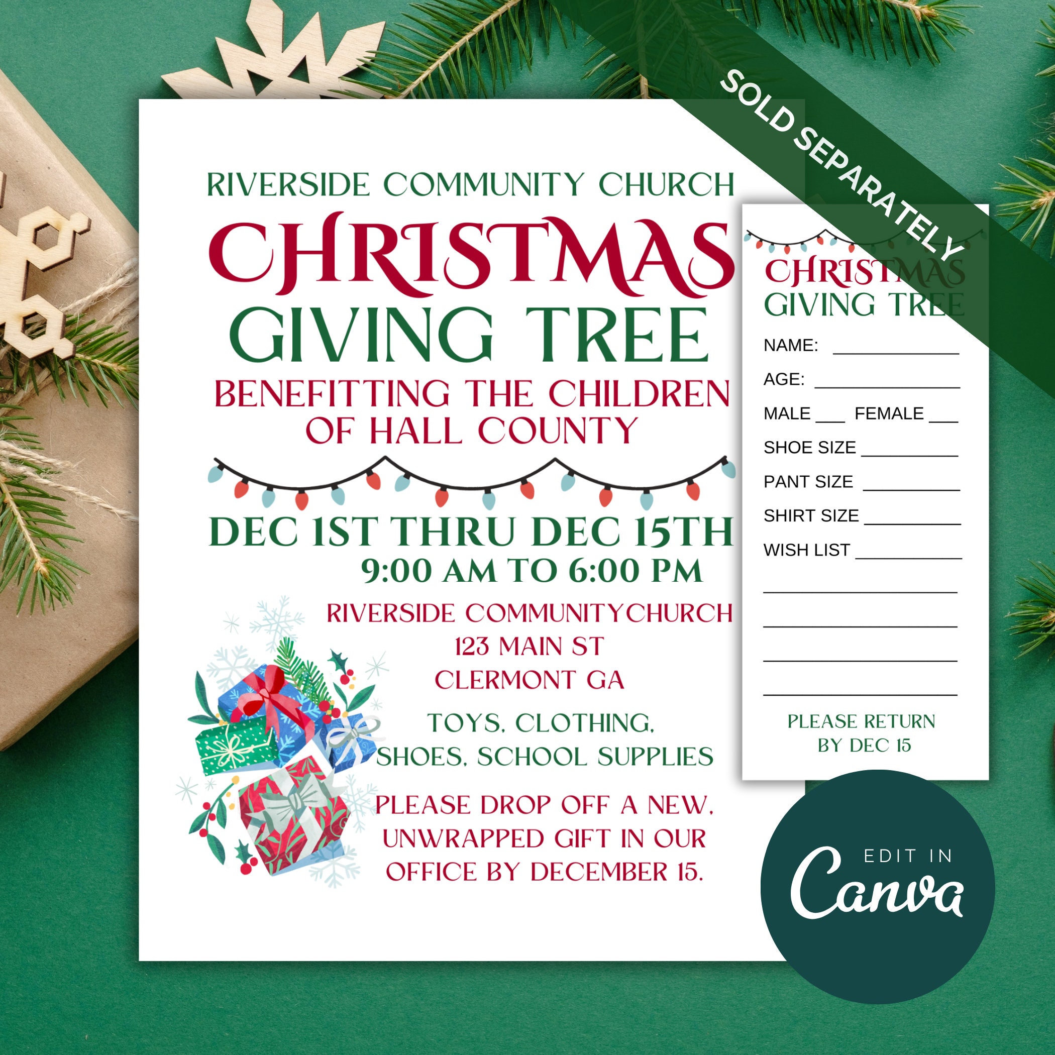 Holiday Potluck Flyer Templates, Winter Potluck Sign, Christmas Office ...