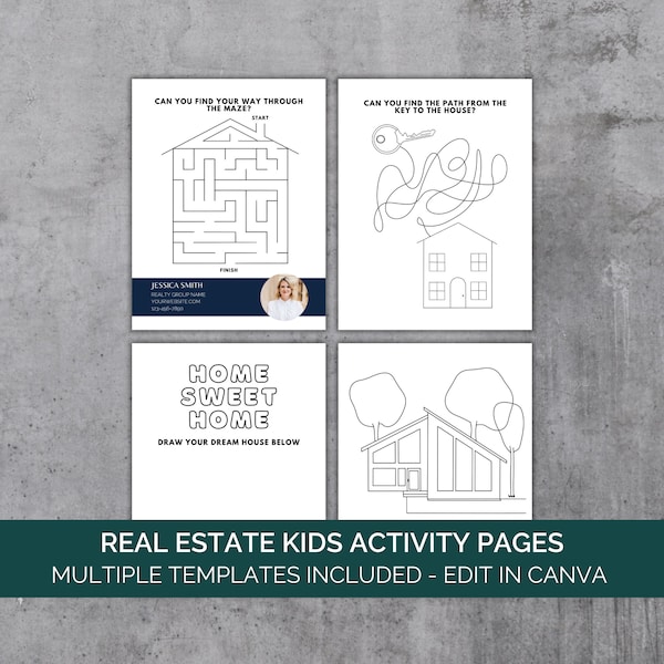 Real Estate Coloring Book - Etsy