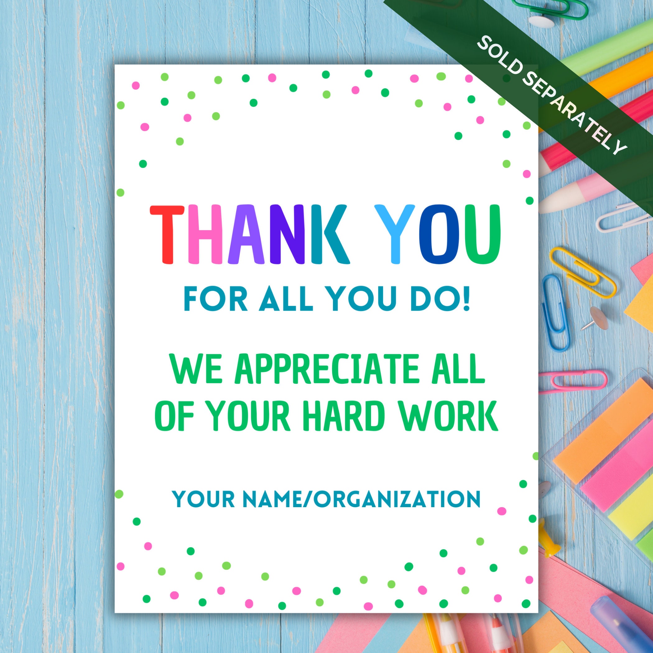 Employee Appreciation Sign Printable Teacher Appreciation - Etsy