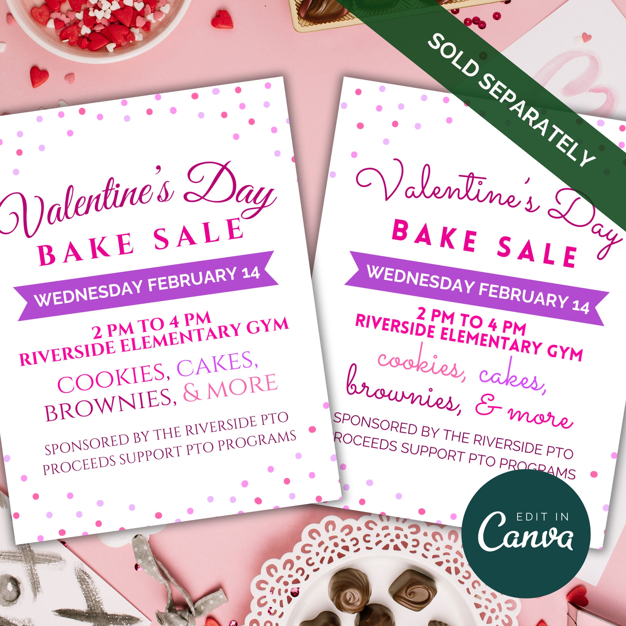 Valentines Gram Fundraiser Canva Template, Valentine Candy Tag Flyer ...