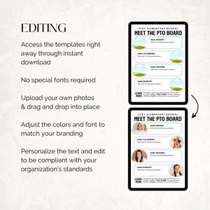 Meet the Board Flyer Template, Back to School PTO Board Introduction ...