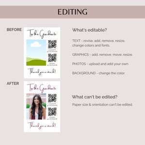 Tip the Graduate QR Code Sign, Graduation Qr Code Sign for Open House ...