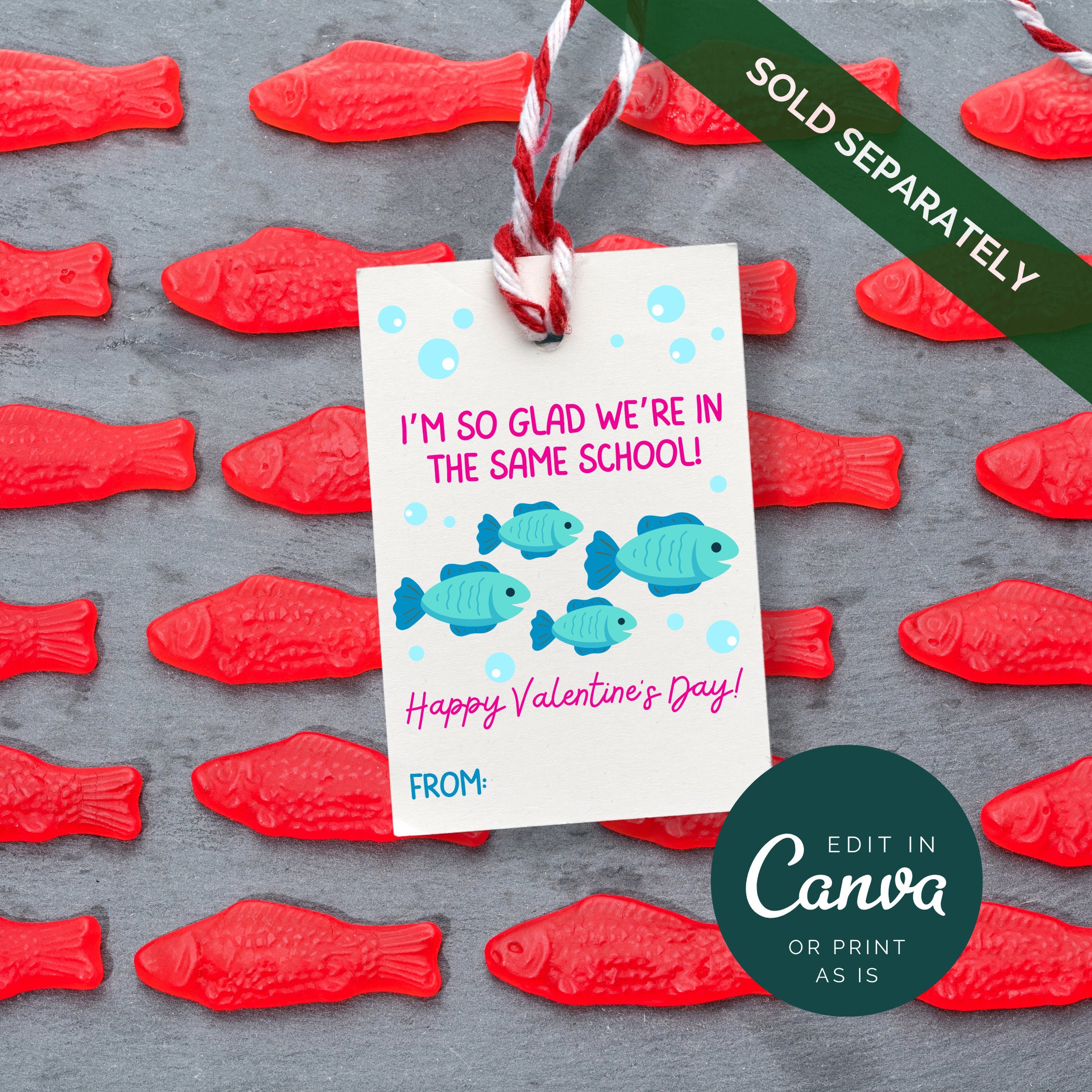 Gummy Bear Valentine Tag, Gummy Bear Valentine Instant Download, Gummy ...