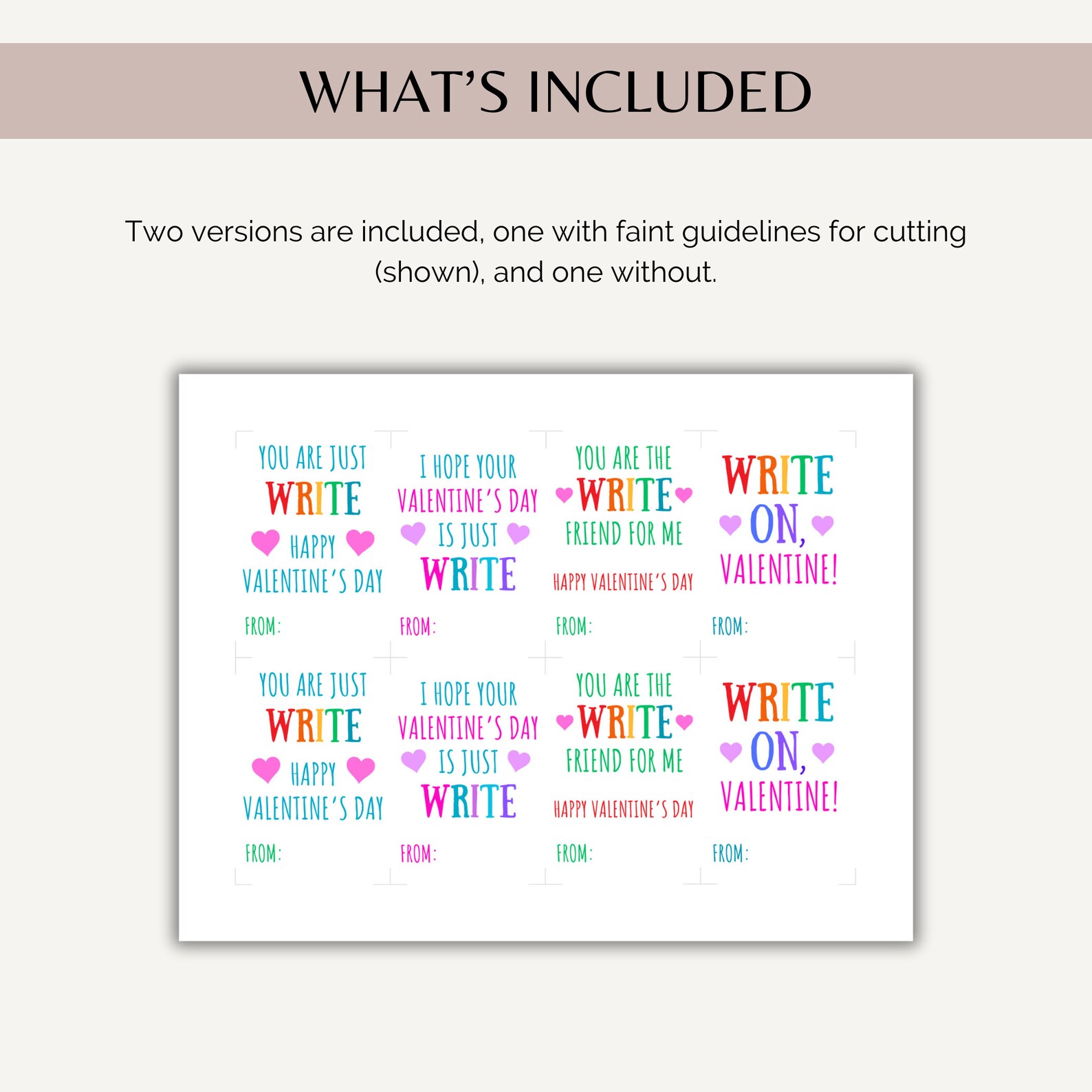 You Are Just Write Valentine Card Canva Template, Colored Pencils ...