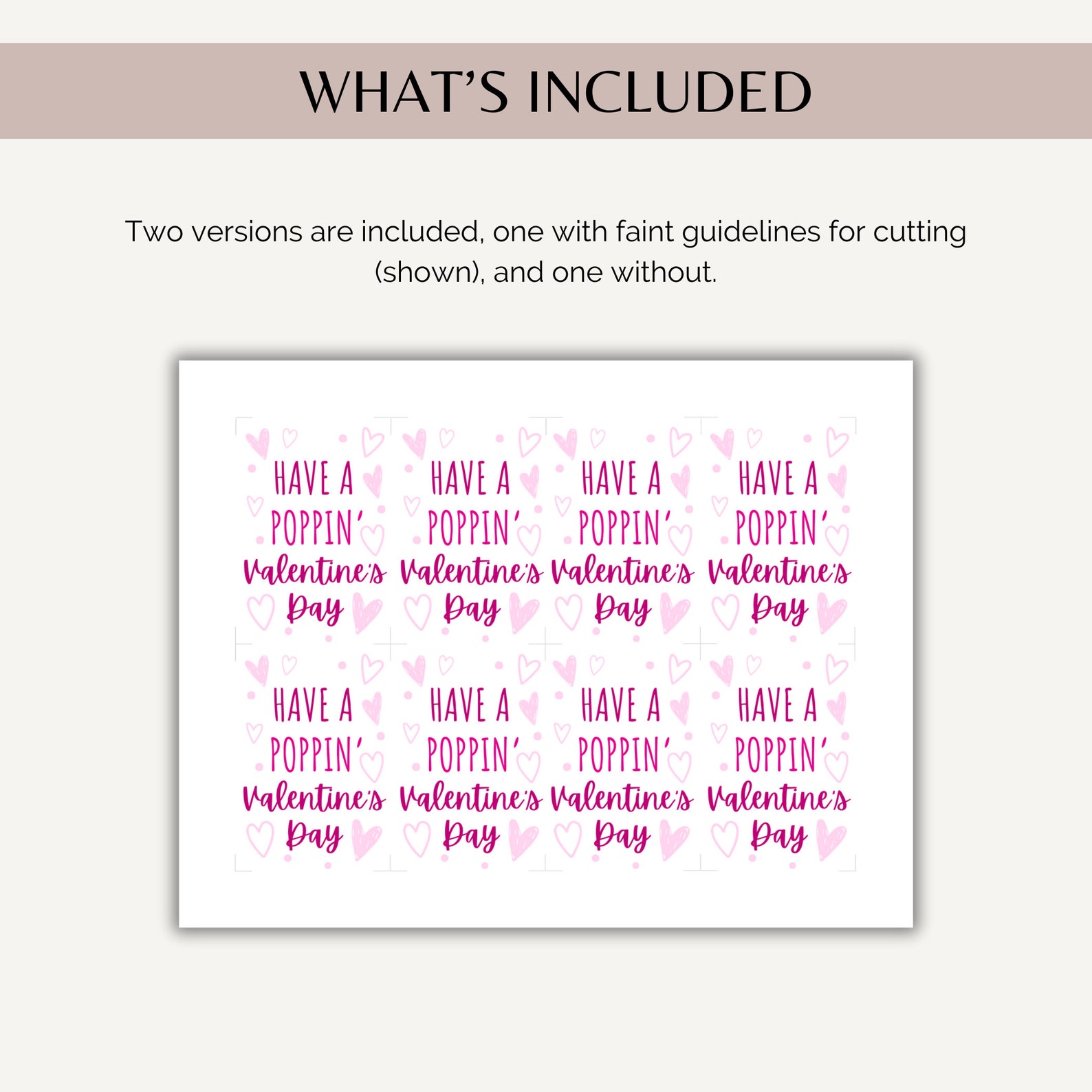 Poppin Valentines Day Tag, Popcorn Valentine Printable Editable ...